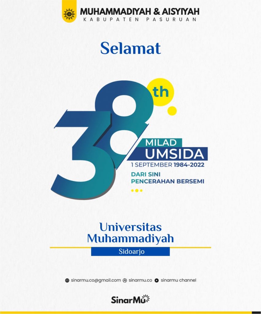 Milad ke-38 Umsida Bertabur Ucapan Selamat