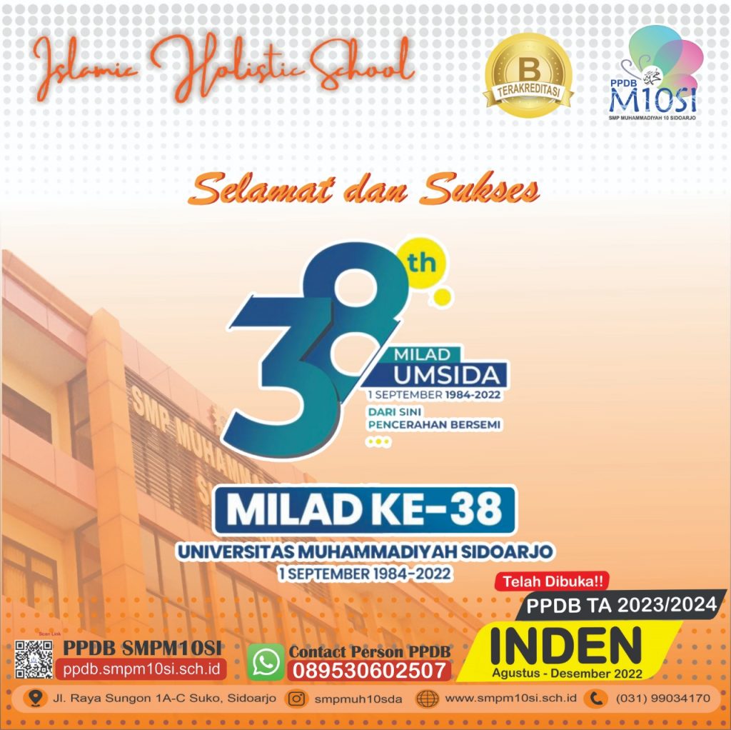 Milad ke-38 Umsida Bertabur Ucapan Selamat