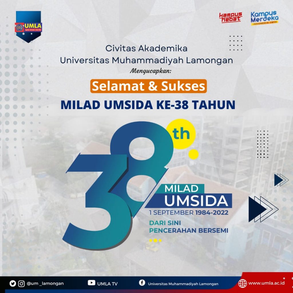 Milad ke-38 Umsida Bertabur Ucapan Selamat