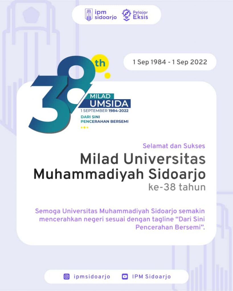 Milad ke-38 Umsida Bertabur Ucapan Selamat