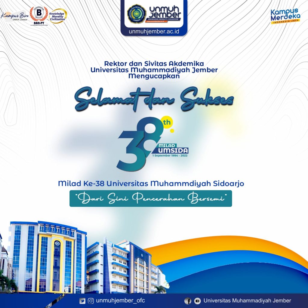 Milad ke-38 Umsida Bertabur Ucapan Selamat