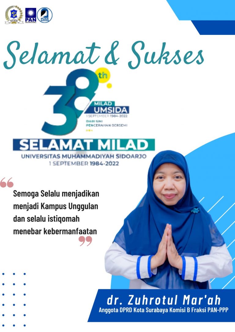 Milad ke-38 Umsida Bertabur Ucapan Selamat