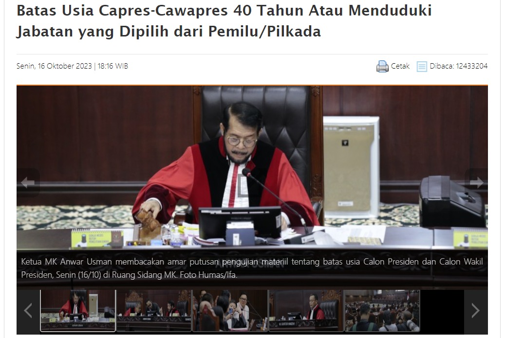 Soal Putusan MK No 90 Tahun 2023, Ini Kata Pakar Umsida