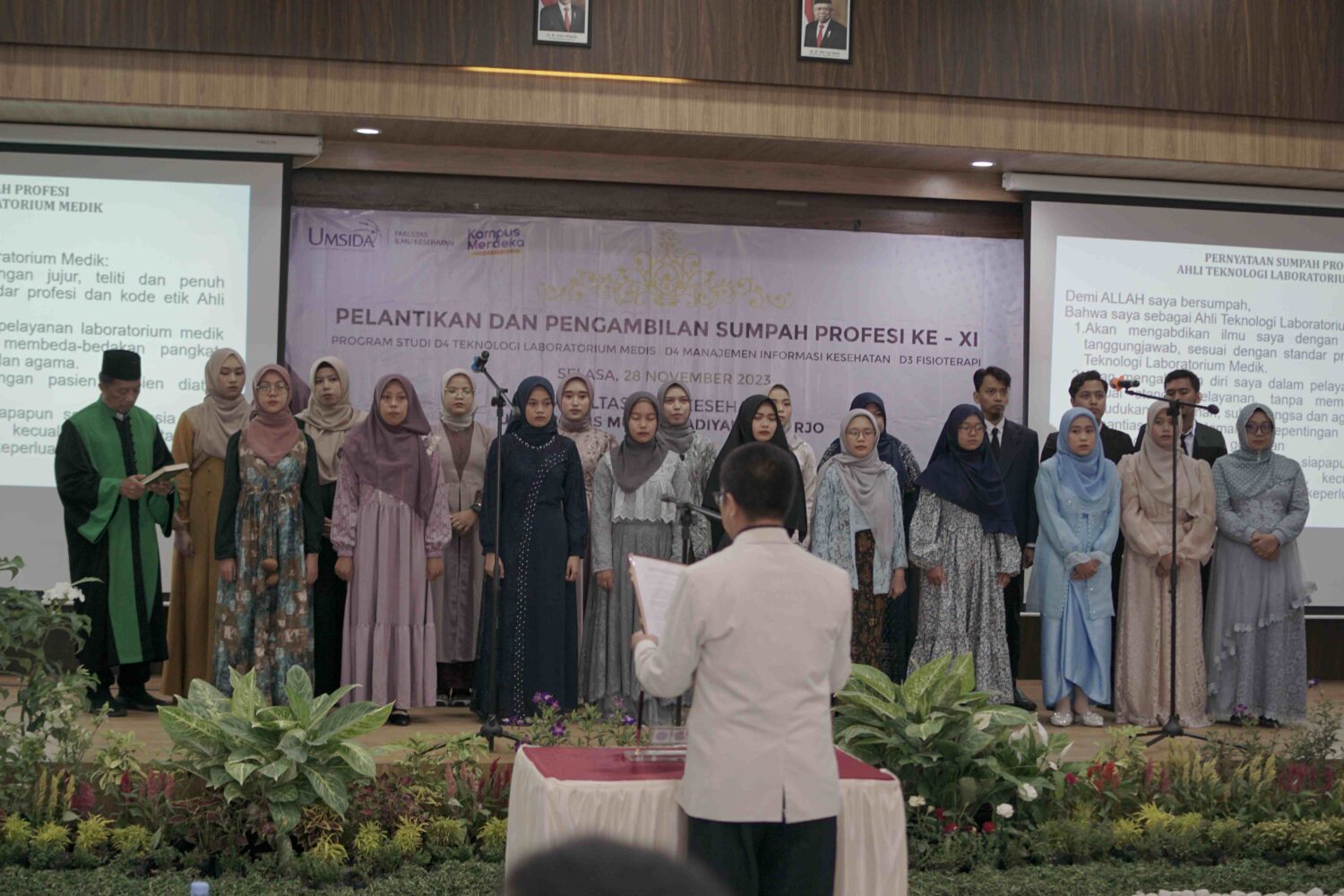 Pelantikan dan Sumpah Profesi Ke-XI Fikes Umsida, Jejak Langkah 38 Lulusan Menuju Profesi Kesehatan