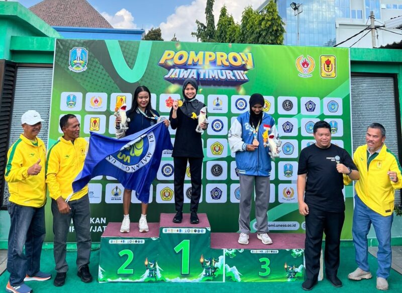 Mahasiswa Umsida Sabet 3 Medali Emas di Cabor Renang Pomprov Jatim 2025