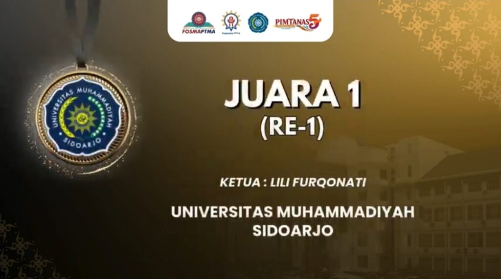 3 Mahasiswa Fikes Umsida Raih Juara 1 Poster PKM-RE dalam Ajang ...